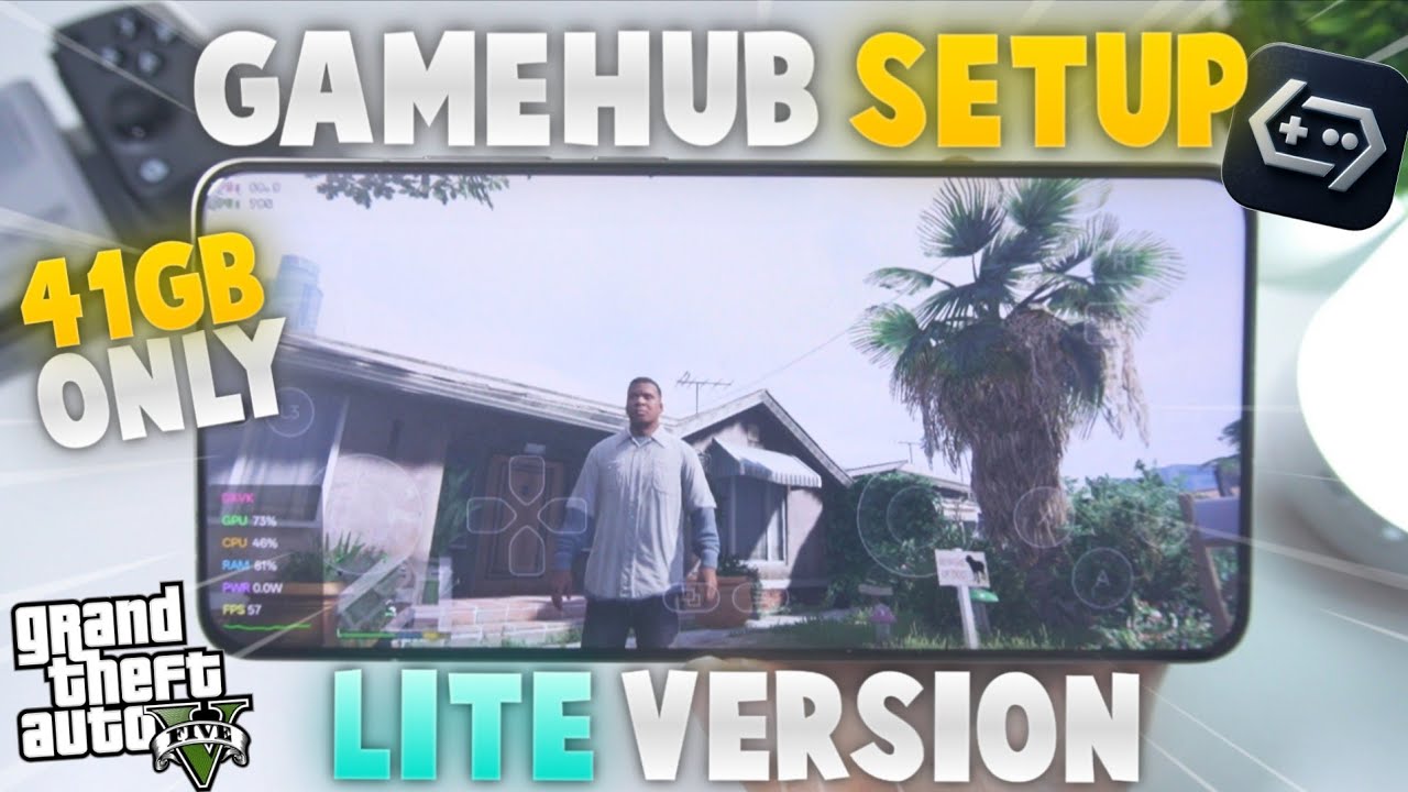 GTA 5 Lite! Version on Android!🔥| GameHub Emulator Full Setup & GTA V ...