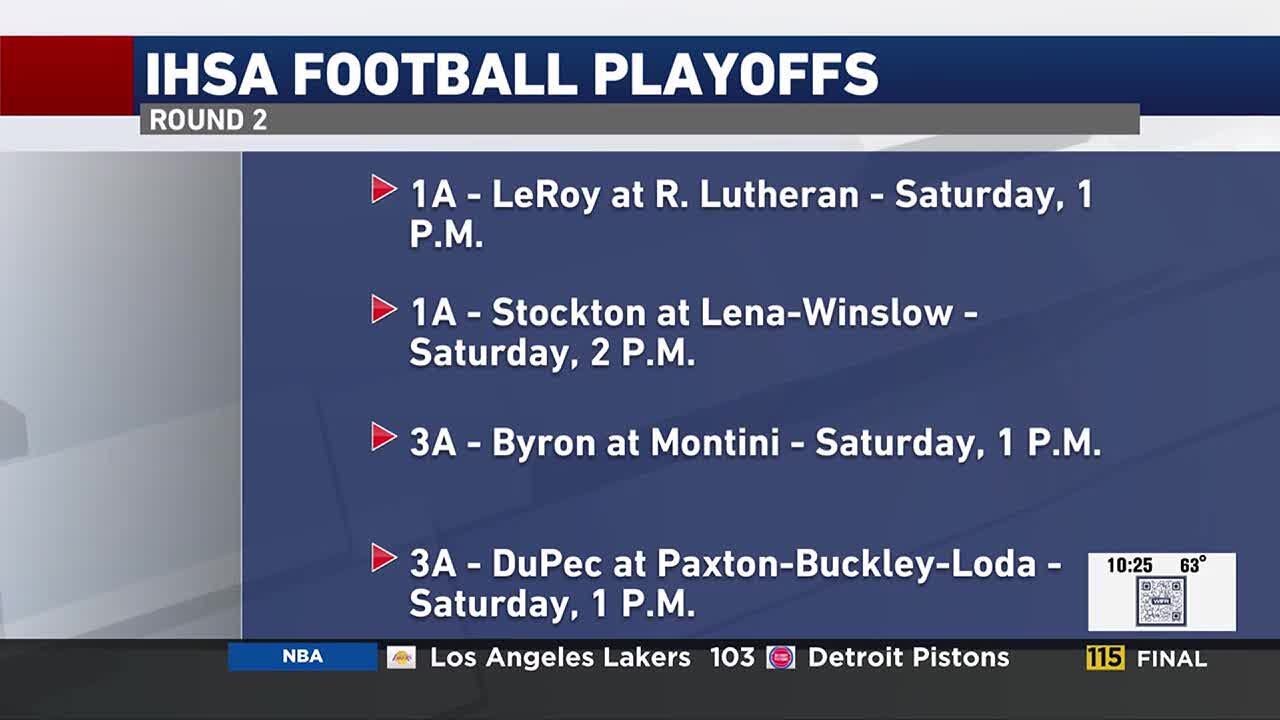 IHSA Football Playoffs - Round Two dates and times - YouTube