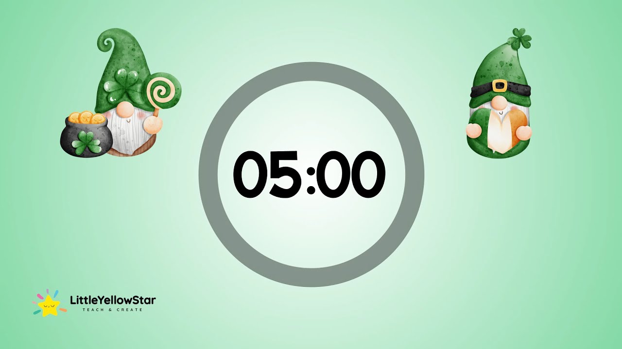 St. Patrick's Day Timer For Kids - 5 Minutes Countdown Timer For Kids ...