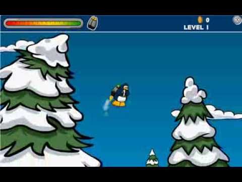 Club Penguin Jet Pack Adventure Cheats - Level 1 - All Fuel Cans [Fuel Rank 1 Stamp]