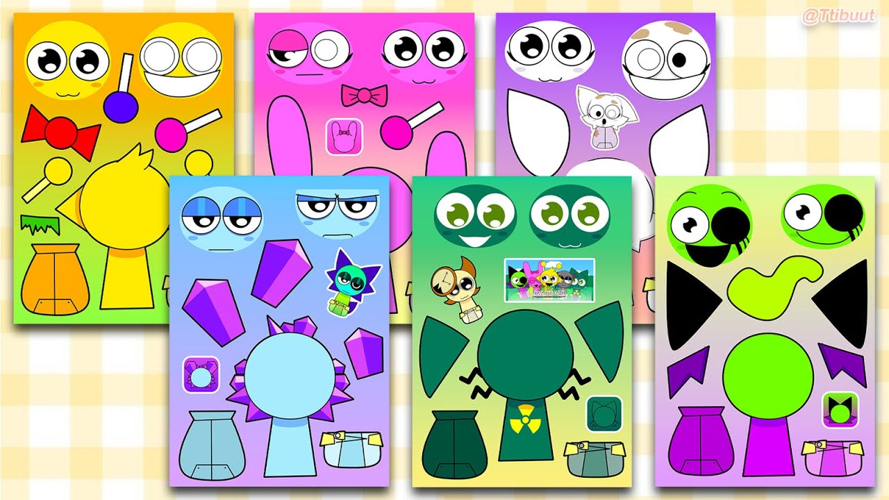 Sprunki Pyramixed Babies Normal vs Horror + New Bonus Character Sticker ...