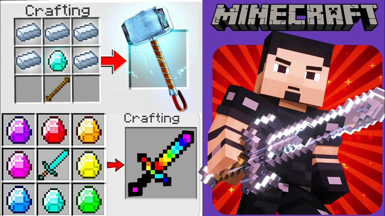 HOW TO MAKE ENCHANTED SWORD IN MINECRAFT - YouTube