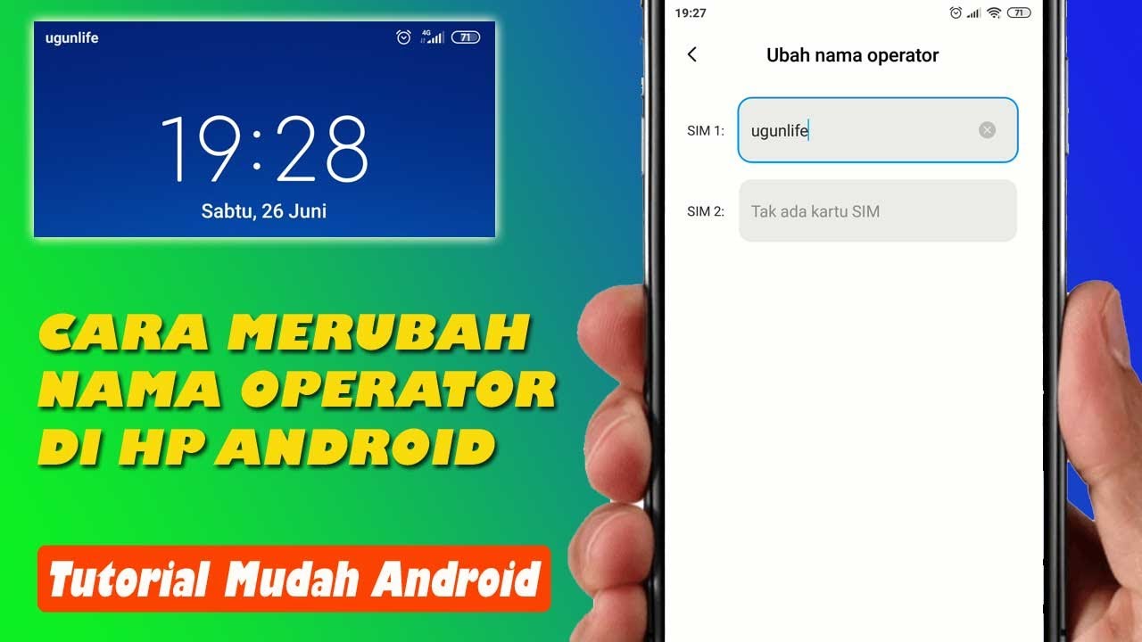 Cara Merubah Nama Operator di HP ANDROID - YouTube