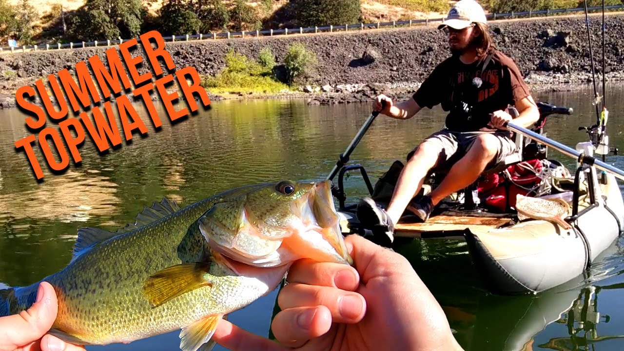 Topwater Bass Action on my Wilderness SE Pontoon! (WA State Pontoon ...