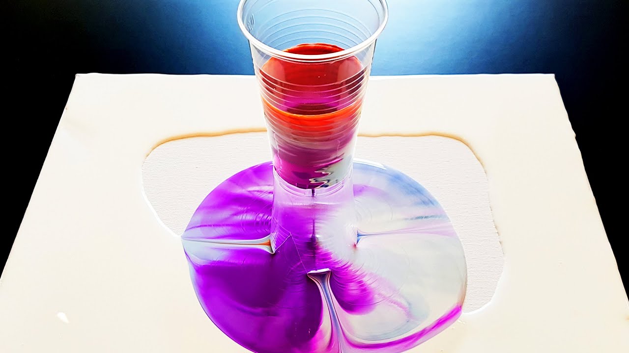 MUST SEE New Acrylic Pouring Technique - The DRIP CUP! 💧 - YouTube