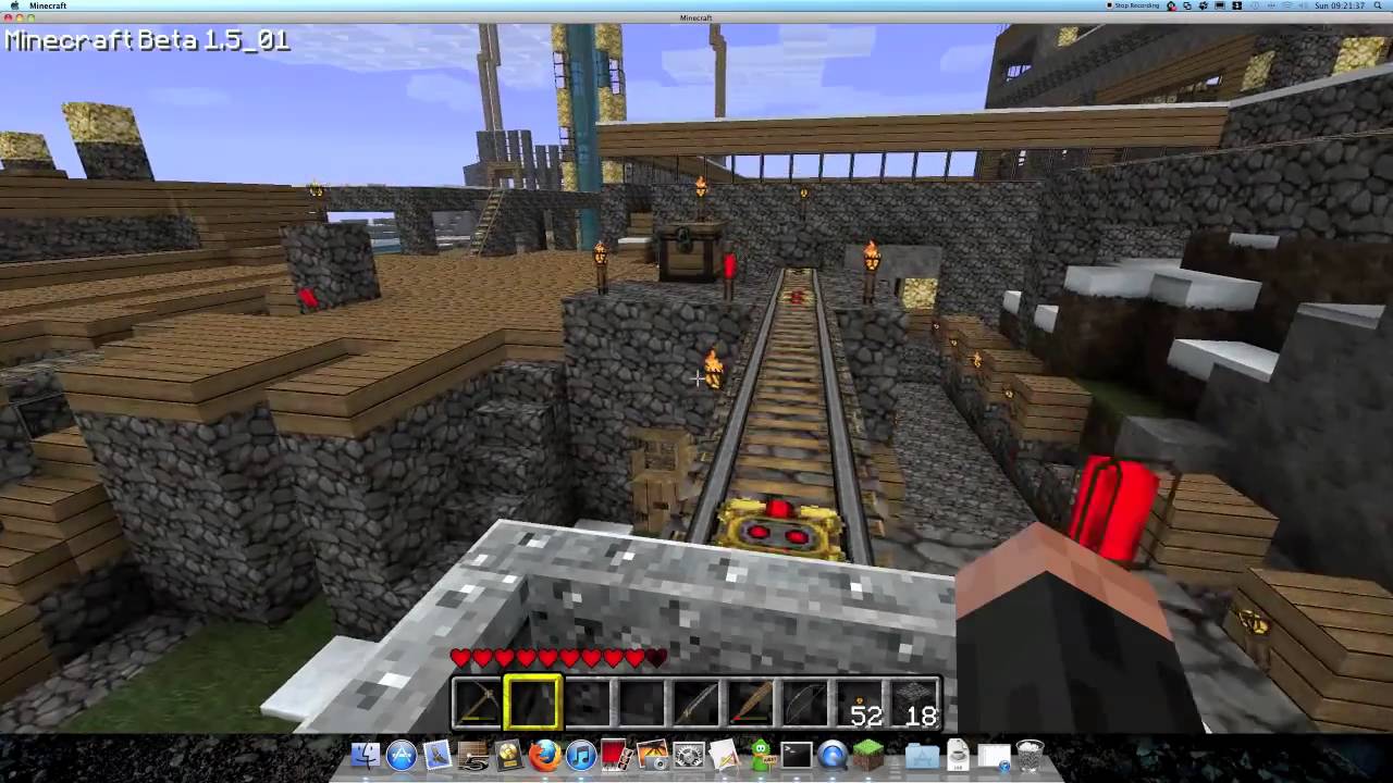 Minecraft - Smp Transport system and outpost 1 - YouTube
