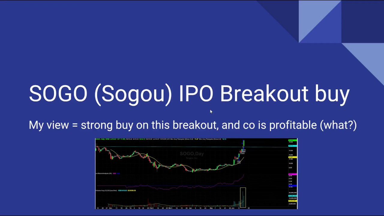 SOGO stock breakout - IPO base breakout with additional sogo info - YouTube