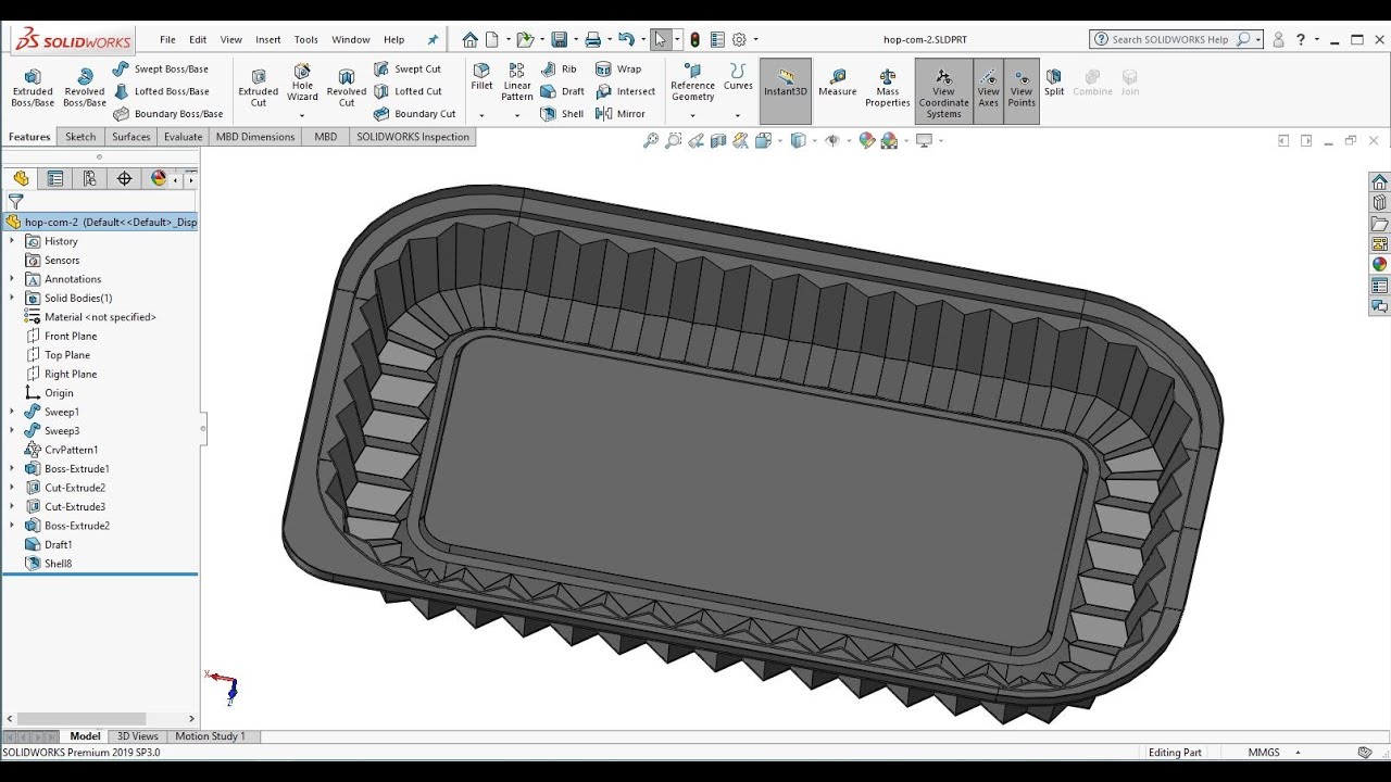 Thiết kế hợp Cơm nhựa trên SolidWorks - Design Lunch Box in SolidWorks ...