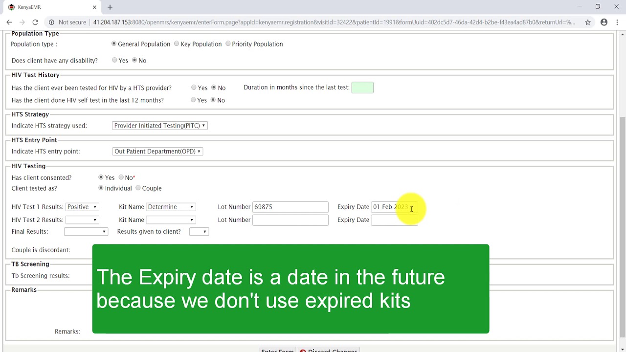 How to document HIV test details on mUzima HTS application - YouTube