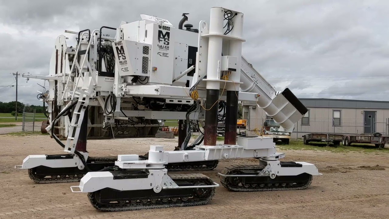 2019 Miller Formless M-8800 Slipform Paver at Rhino Machinery - YouTube