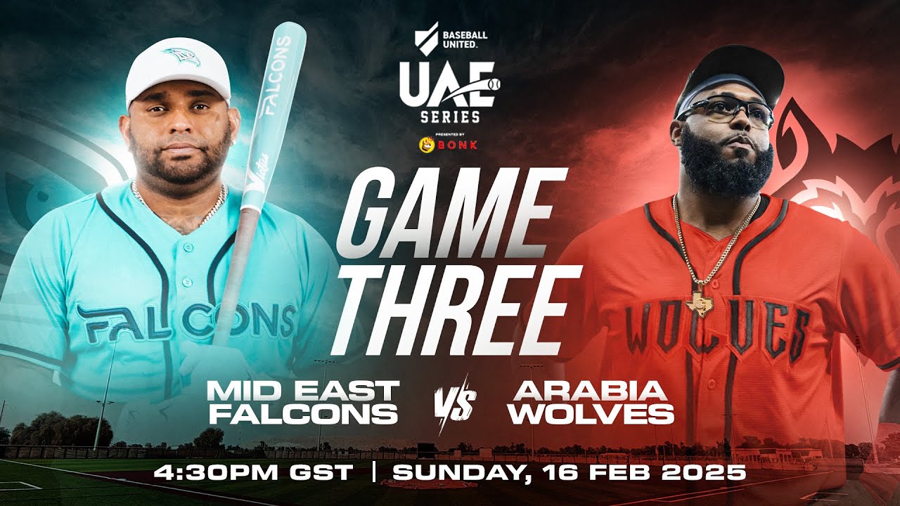 Mid East Falcons vs. Arabia Wolves Live Stream (Feb 16) | 2025 Baseball United UAE Series - YouTube