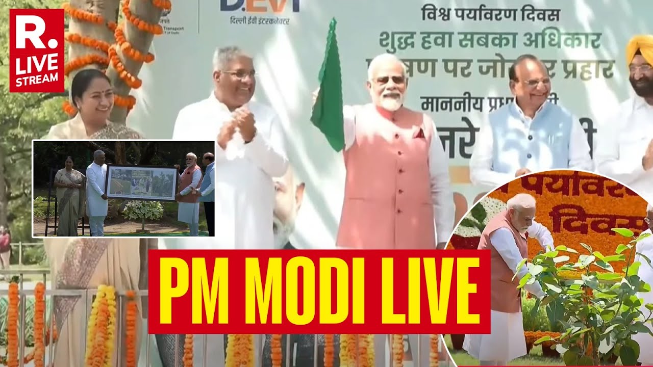 PM Modi Live: PM Leads Tree Plantation Drive Under 'Ek Ped Maa Ke Naam ...