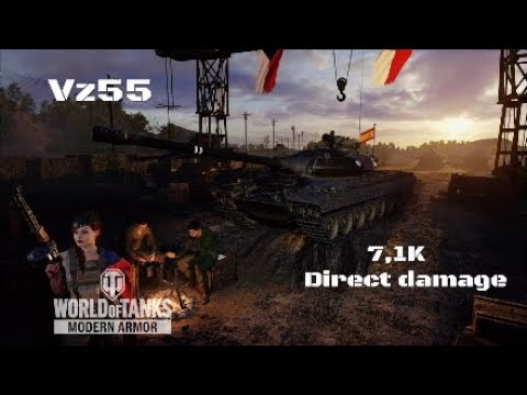 Vz55 in Pilsen:7,1K direct damage :Wot console - World of Tanks - YouTube