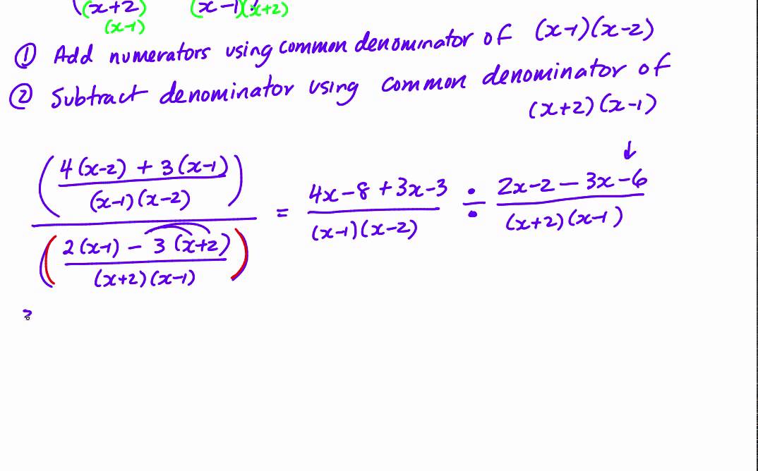 PC 11 Lesson Mixed Operations with Rational Expressions - YouTube