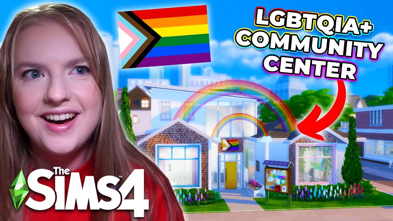 I built the PERFECT LGBTQIA Community Lot in The Sims 4 - YouTube