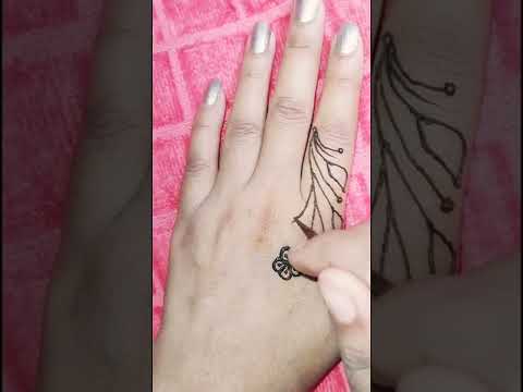 Simple & Easy Finger Mehndi Design || Back Hand Mehndi Design #shorts ...