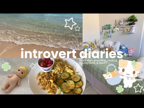 introvert diaries 👒🌊 - beach days, journaling, cooking, staying home, and more !!