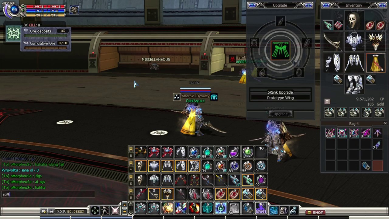 RF Online Playpark - Upgrading Prototype Wings - YouTube