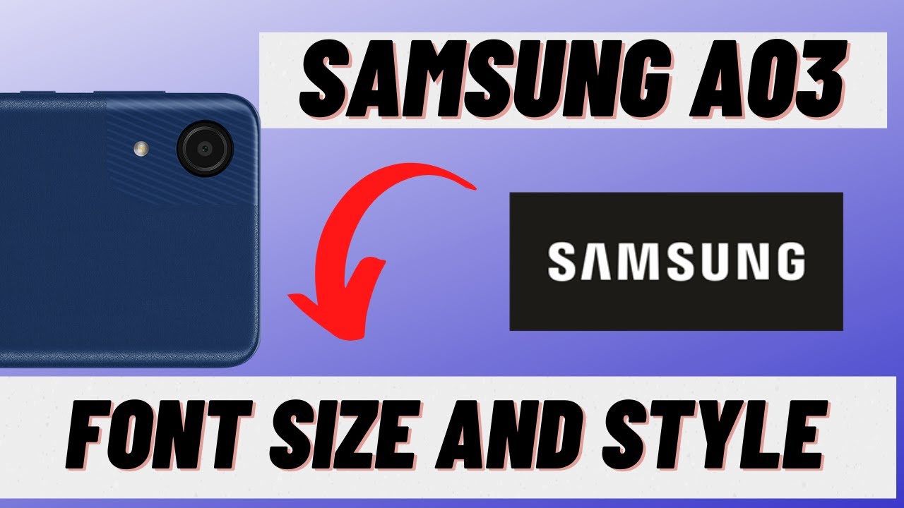 Samsung a03,A03 core Font size and style settings | Display settings ...