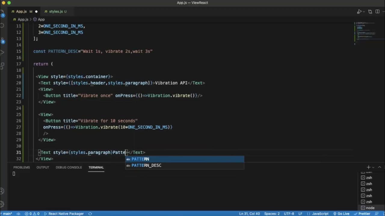 React Native Tutorial 50 - Vibration - React Native - YouTube