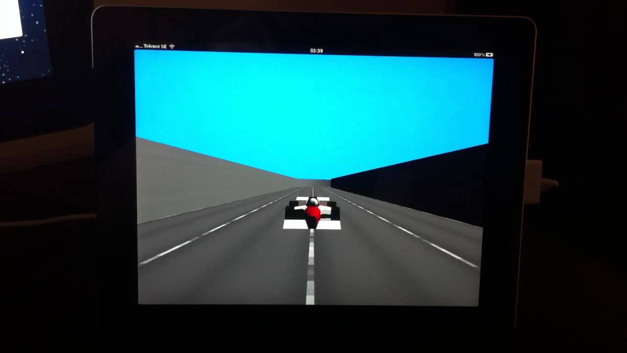 First OpenGL race track - YouTube