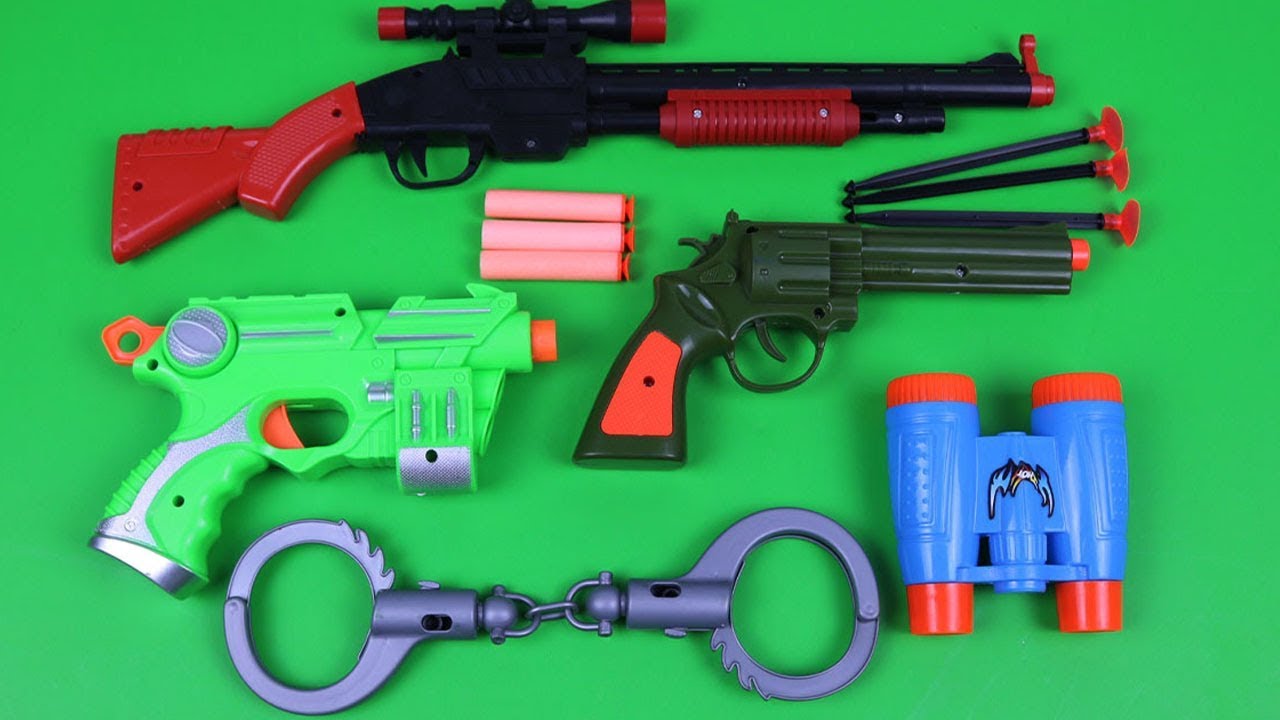 realistic box of toy guns many toy guns toys equipment from my massive ...
