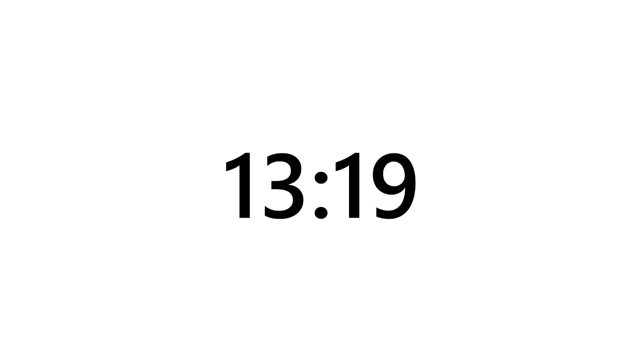 Timer for 13 minutes and 19 seconds - YouTube