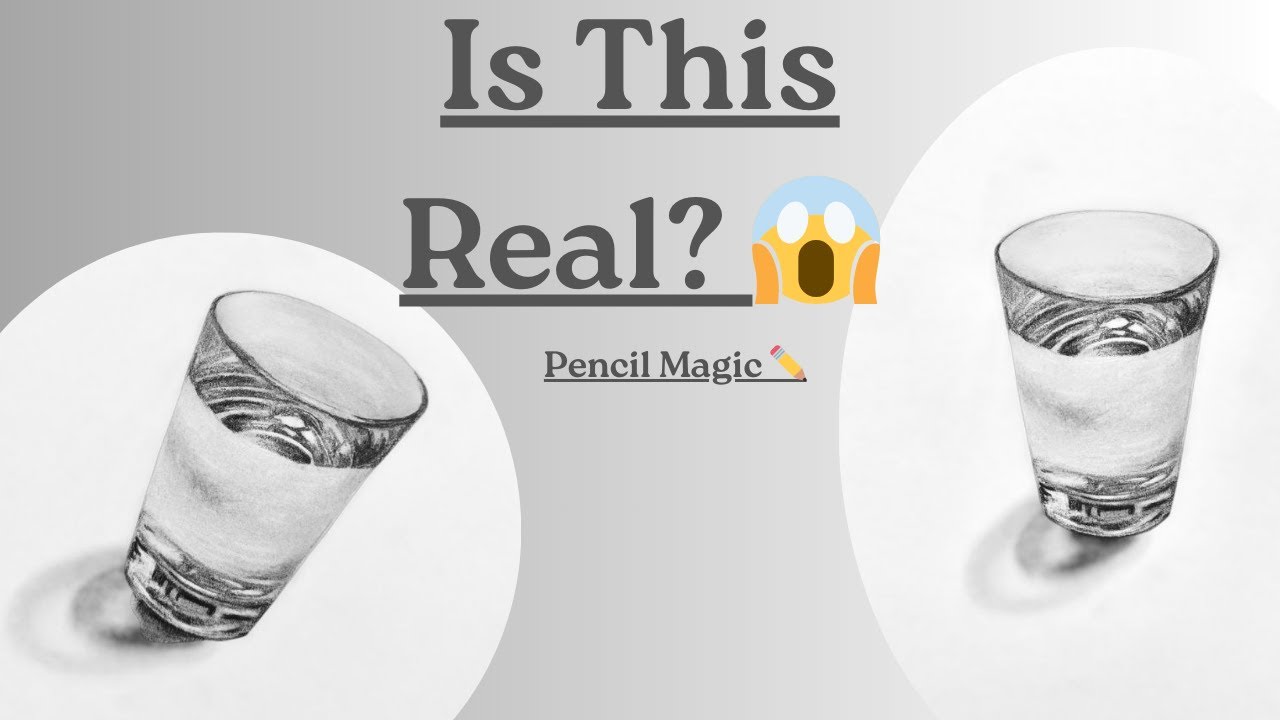 Is This Real? 😱 Hyper Realistic Glass Drawing | Pencil Shading Tutorial ...