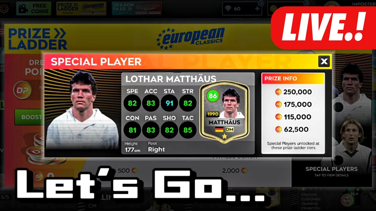 DLS 25 LIVE • New PRIZE LADDER Event is Here. Let's Complete Together..! - YouTube