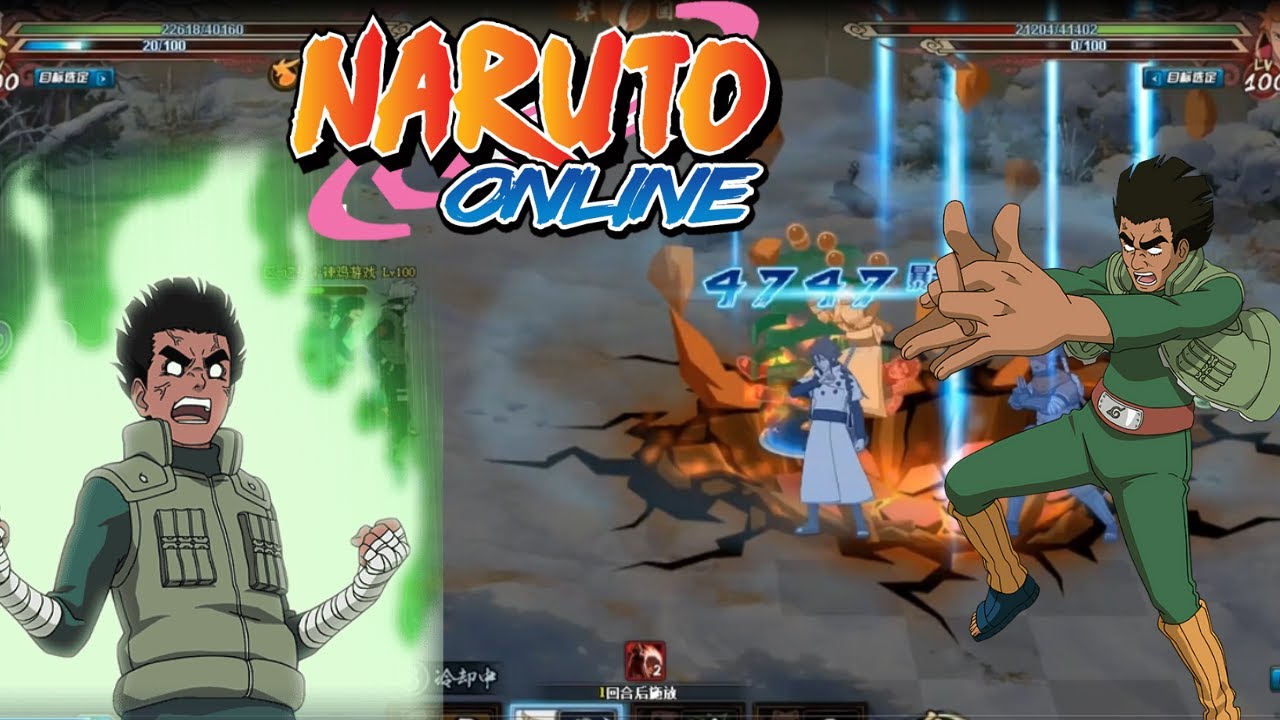 Naruto Online - Lee [Gate of Joy] and Guy [Gate of Shock] 100% F2P Team ...