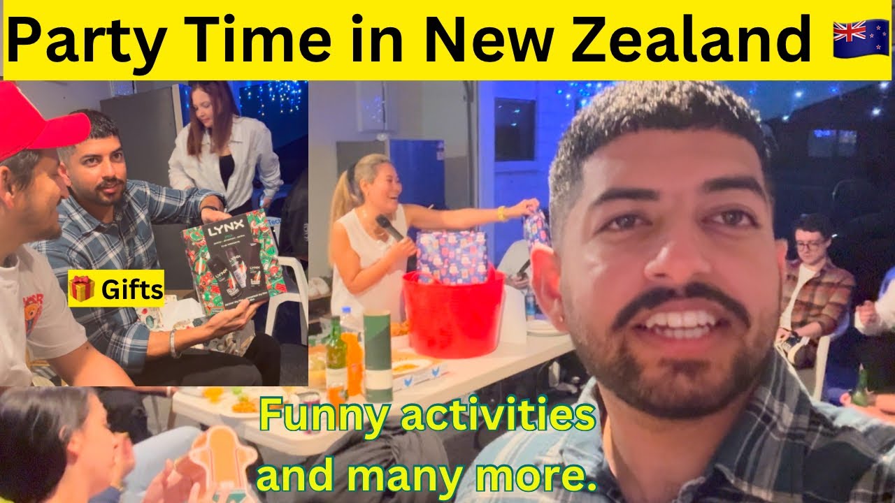 Party in New zealand 🇳🇿!! Get together !! 🎁 Gifts and funny activities ...