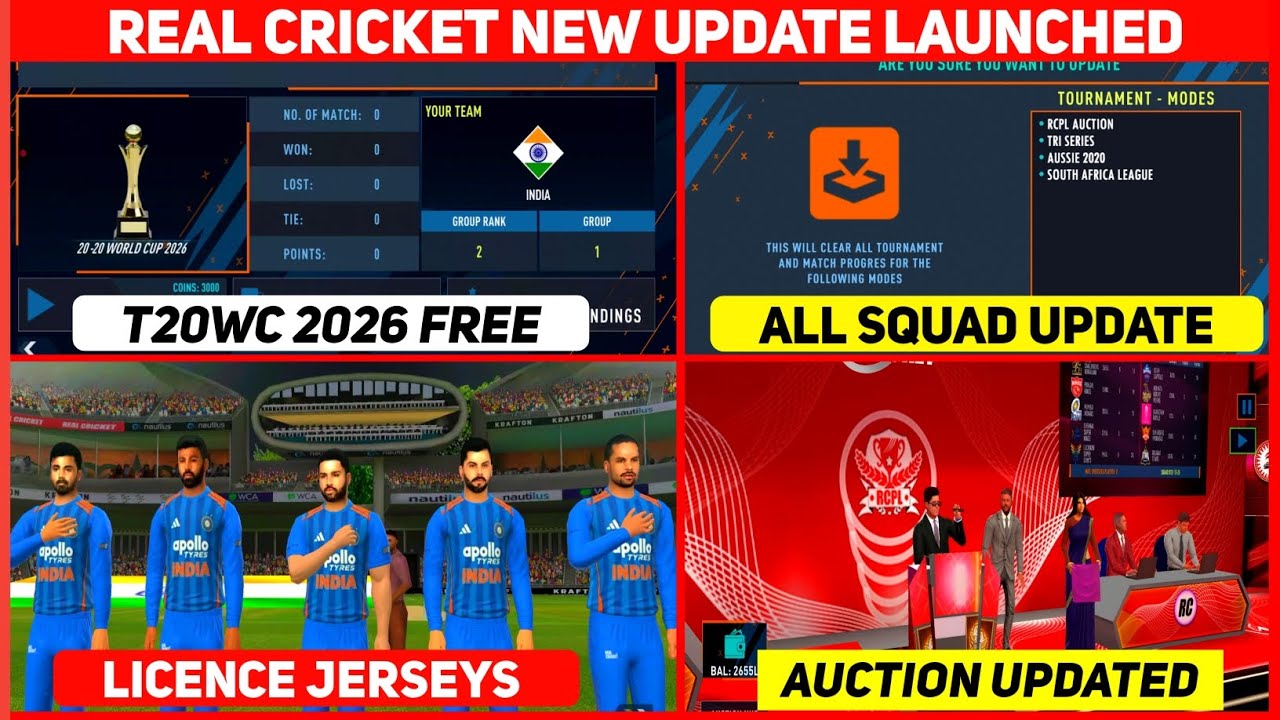 Real Cricket New Update Released | T20 World Cup 2026,New Jersey & More ...