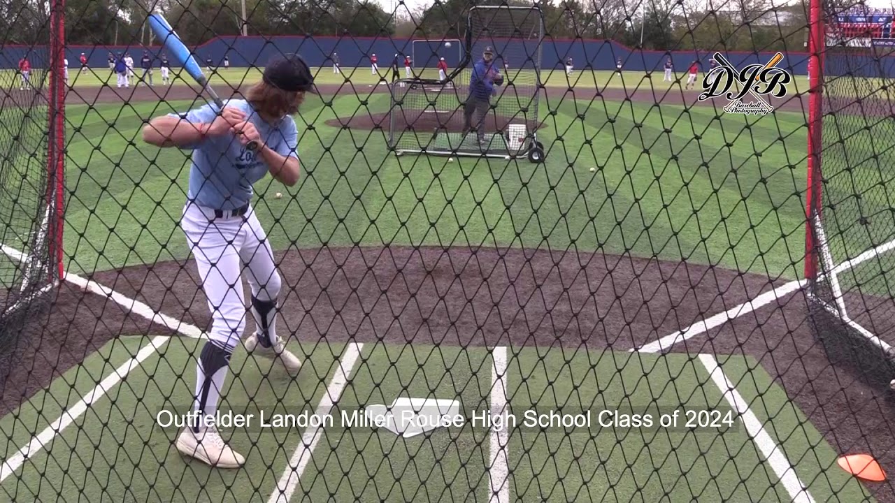 Outfielder Landon Miller Rouse High School Class of 2024 - YouTube