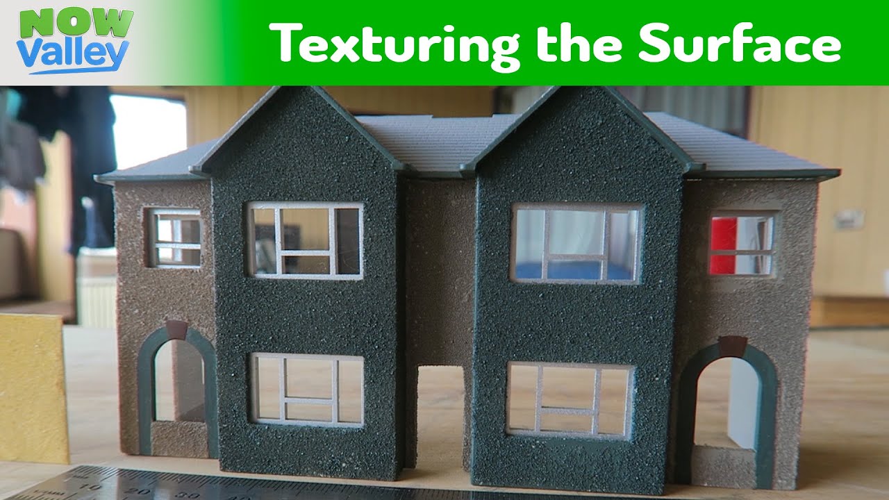 Adding Texture to Styrene Model Buildings | Cement Render Texture on ...