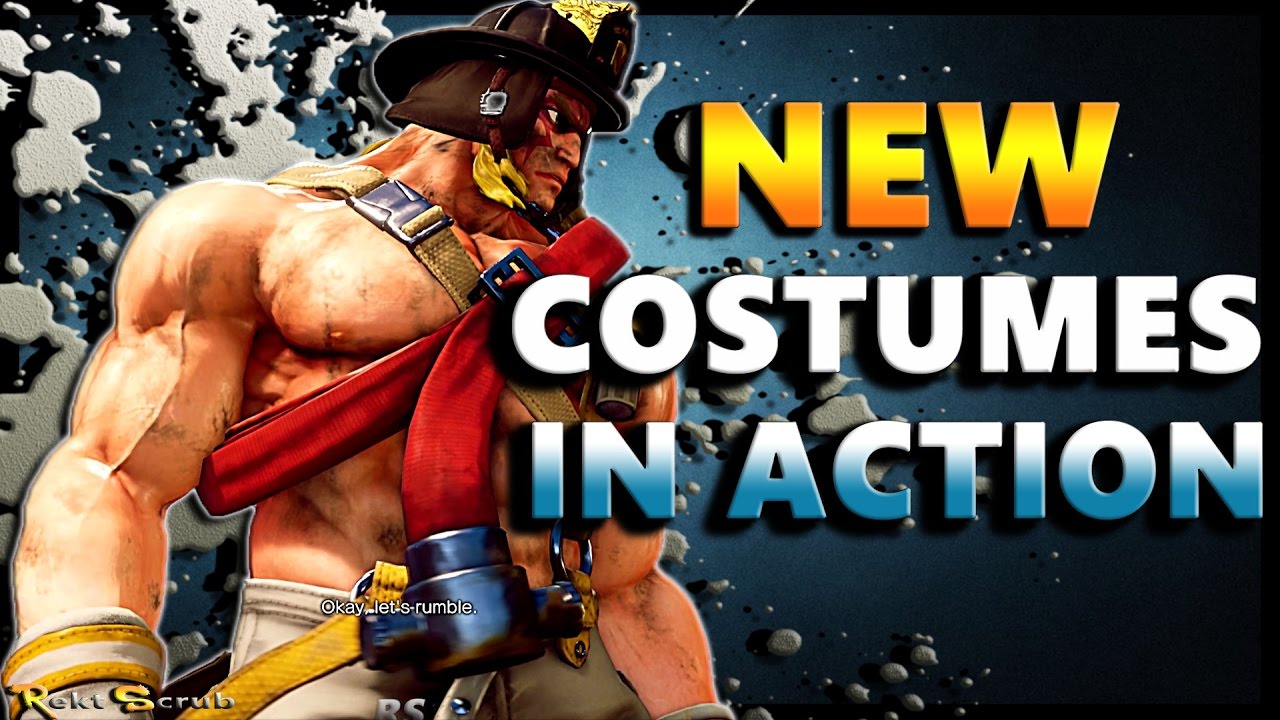 SFV - New Costumes In ACTION ! * Ryu Alex Juri R.Mika Chun Li * - SF5 ...