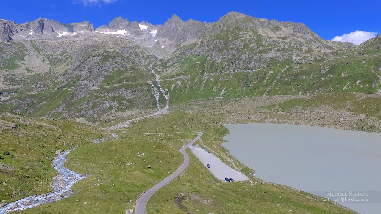 4K Sustenpass Steinsee, Bern SWITZERLAND アルプス山脈 aerial view - YouTube
