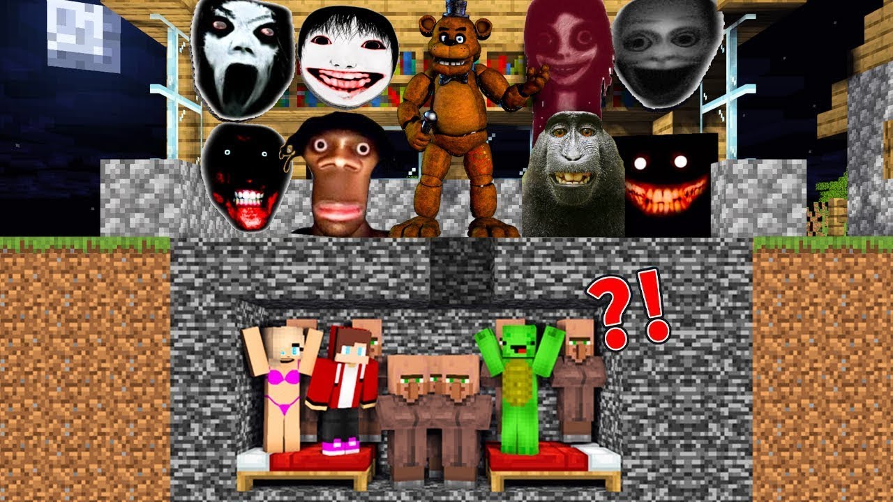 JJ and Mikey saved the Village from Scary NEXTBOT MONSTERS At Night ...