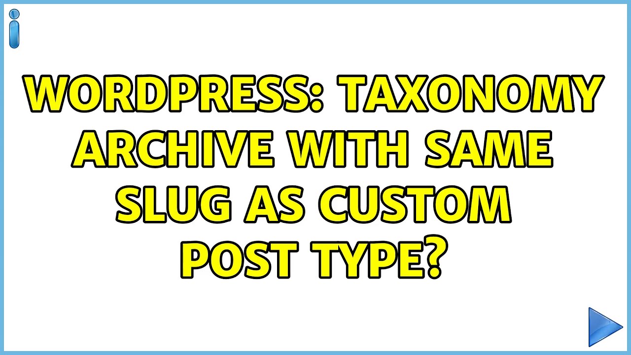 Wordpress Taxonomy Archive With Same Slug As Custom Post Type 3 Wordpress Taxonomy Archive With Same Slug As Custom Post Type 3