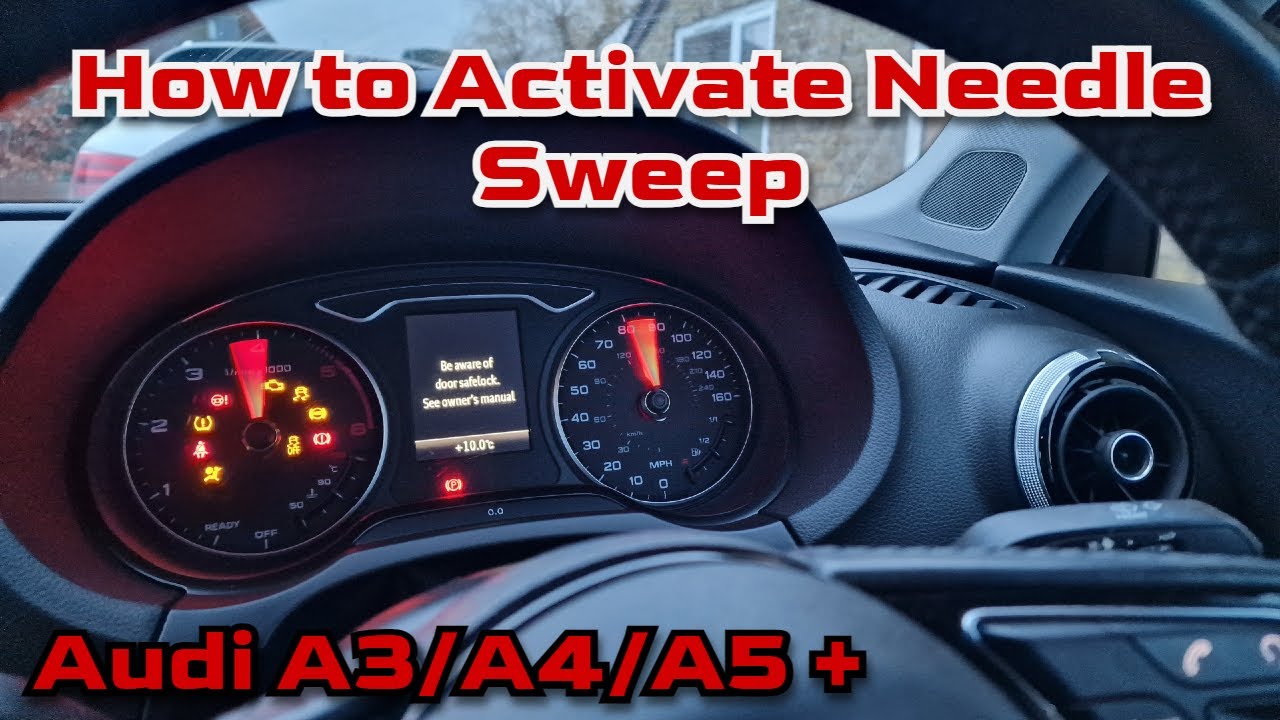 Audi A3/A4/A5/Q3/Q5 8V Needle sweep activation. Quick and easy car mod ...