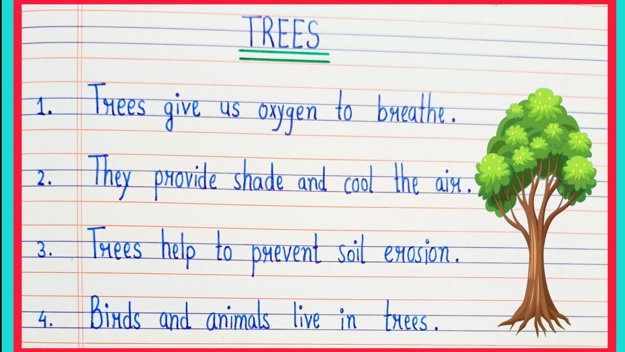 10 lines on Trees in English || Trees essay in English || Few lines on ...