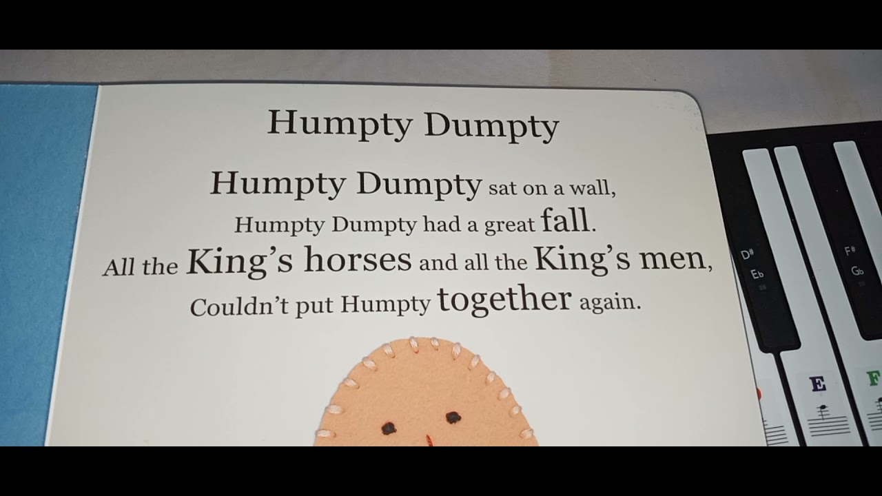 Humpty Dumpty - children's favorite Nursery Rhyme song sing-along - YouTube
