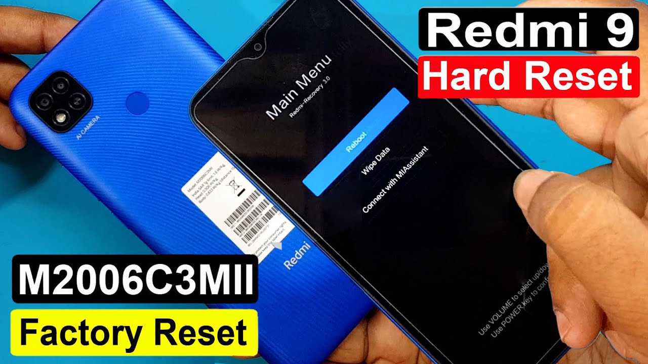 Redmi 9 Hard Reset & Factory Reset | Redmi 9 (M2006C3MII) Pattern ...