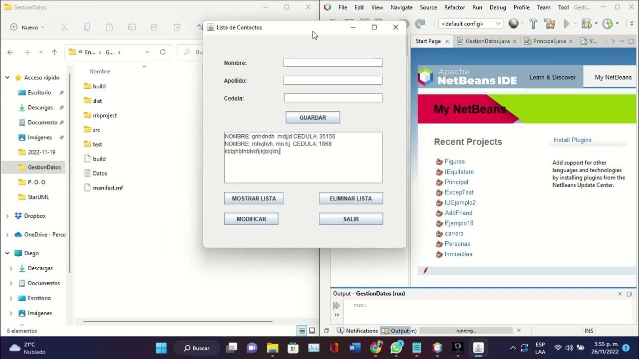 Guardar, Eliminar y Mostrar un archivo en Java por Interfaz Grafica ...