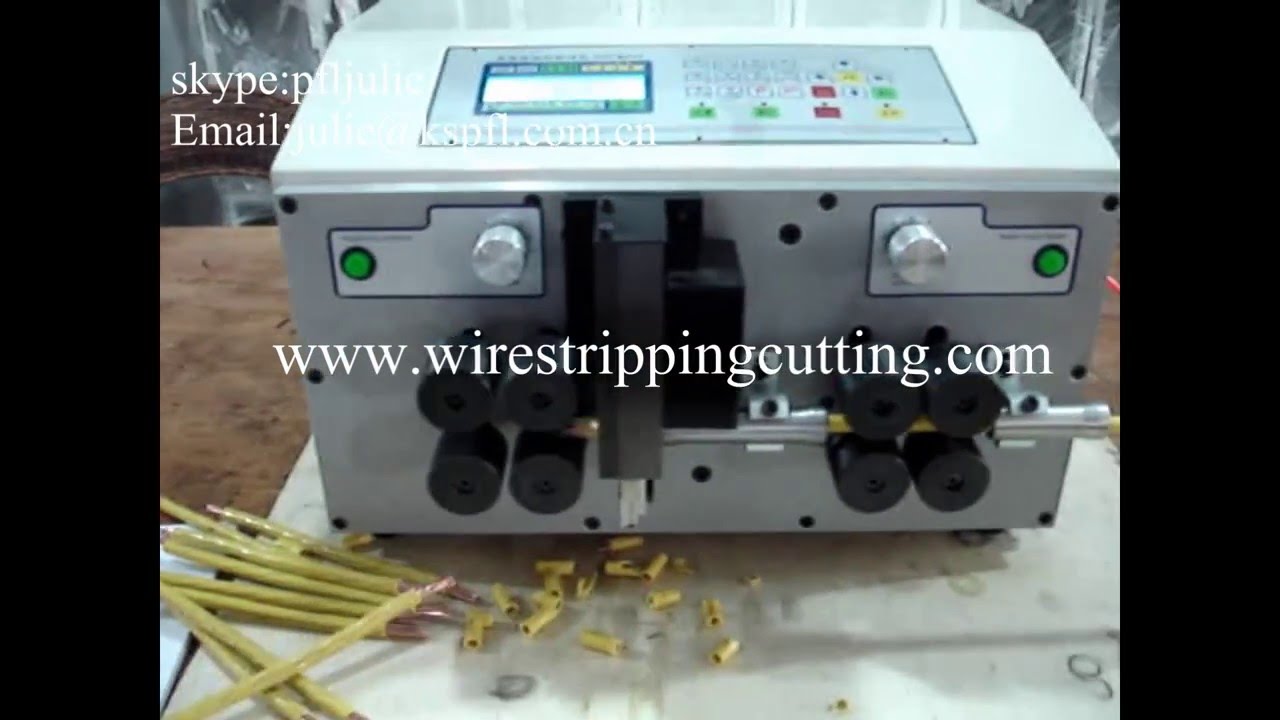 PFL-04X Automatic computer wire stripping machine - YouTube