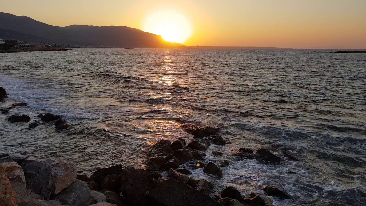 Greece-Crete Sunset beautiful view - YouTube