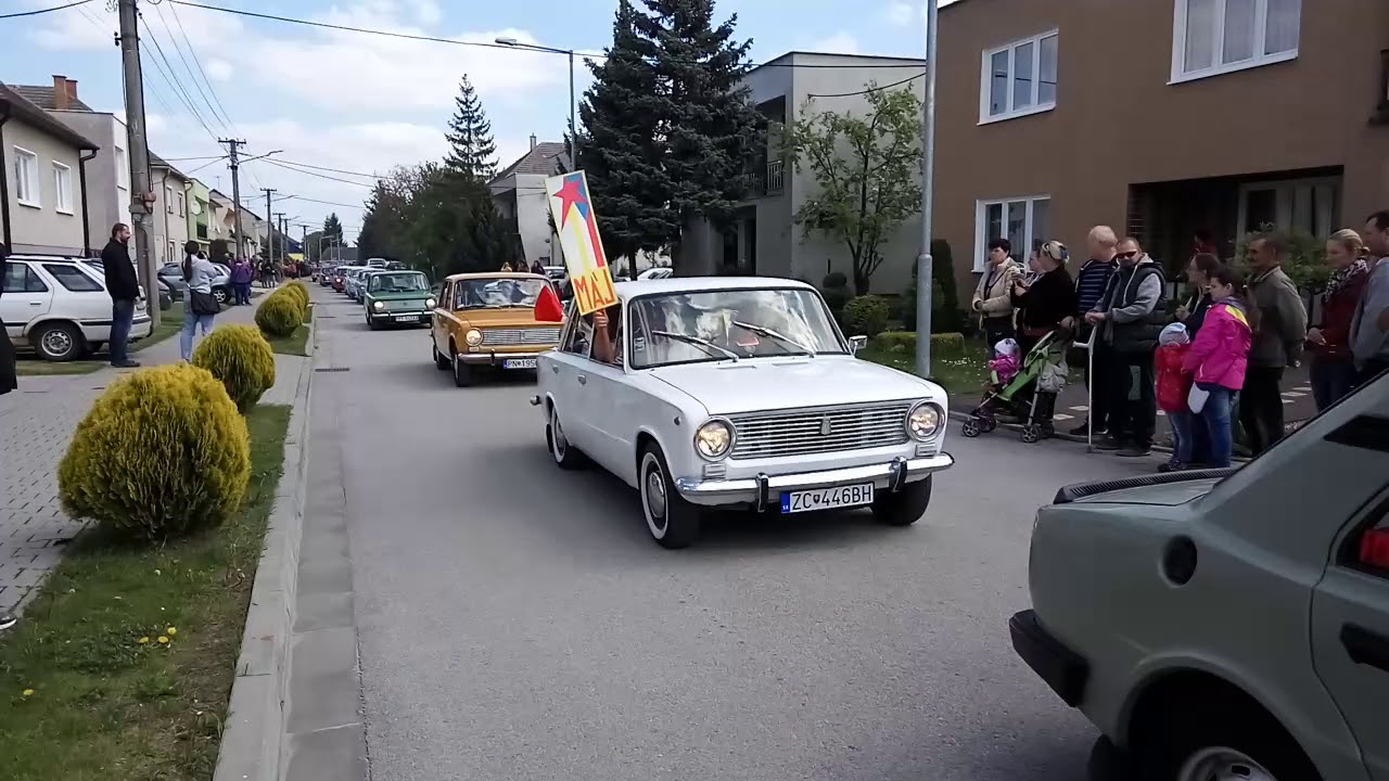 oslava 1 máj 2017 Dojč / veterány autá / veterans cars - YouTube