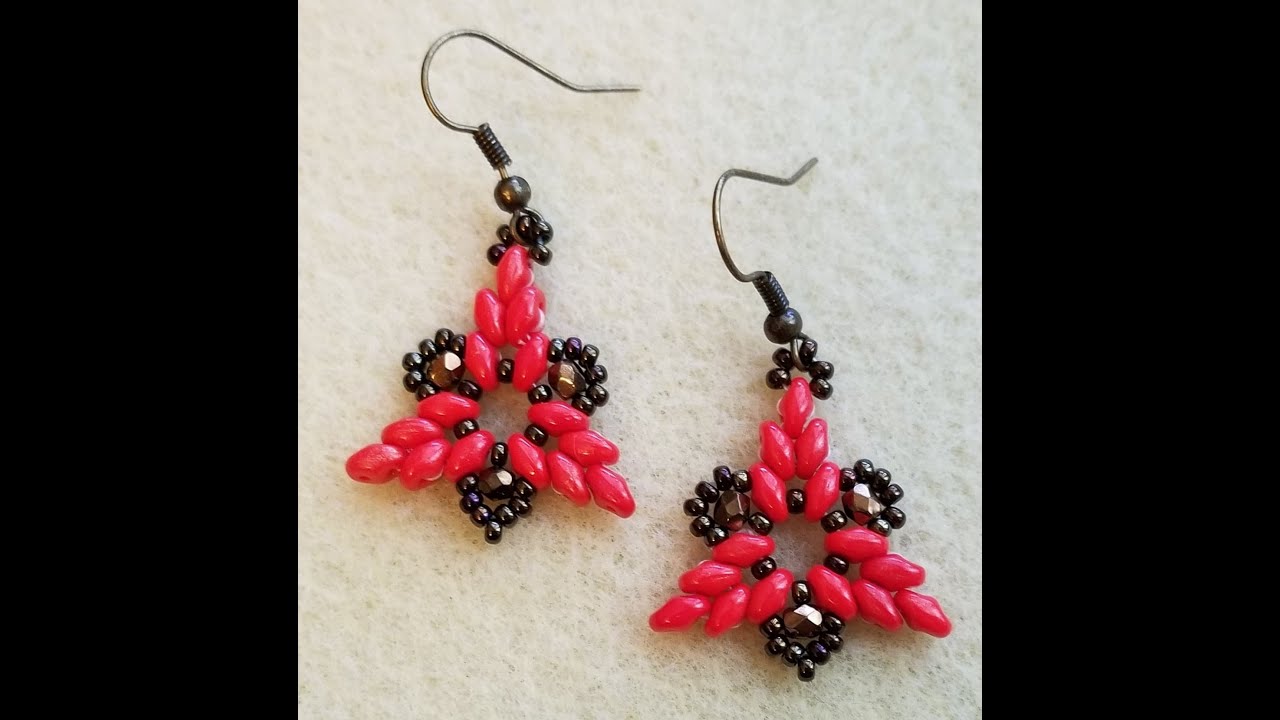 Triangle With A Heart How to make DIY Beading Tutorial Beaded Earrings ...