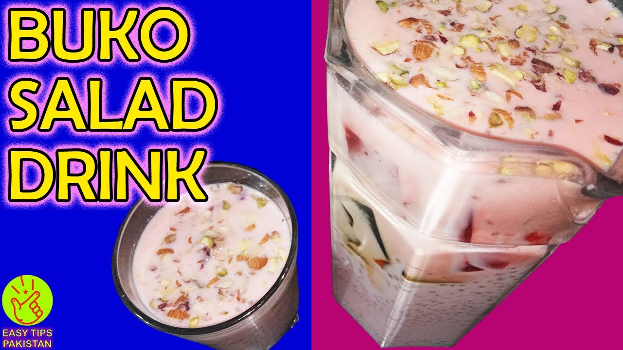Buko Salad Drink Recipe | Coconut Sago Drink | Ramzan Drink | Iftar ...
