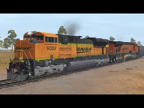Trainz 3 BNSF #9002 pass by - YouTube