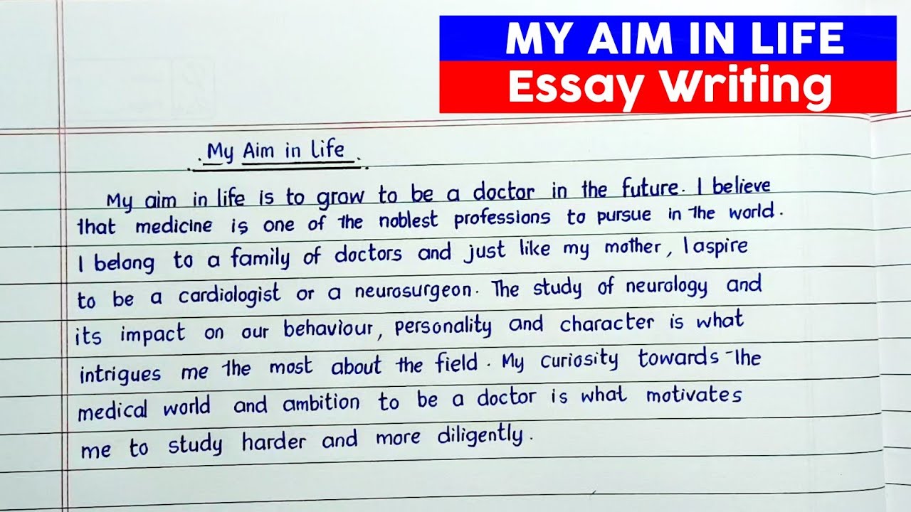 Essay on My Aim in Life to Become a Doctor - YouTube